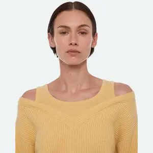 Helmut Lang Double-layer V-neck Sweater - Cornsilk
