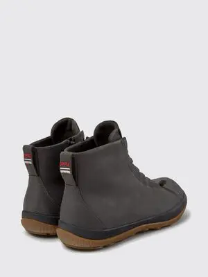 Camper Peu Pista Gm Outdoor Ankle Boots In Nubuck And Gore-tex With Side Zip