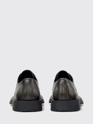 Camper Mil 1978 Derby Shoes In Worn-effect Leather - Multicolor