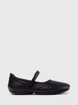 Camper Right Nina Leather Mary Jane Flats With Velcro Strap