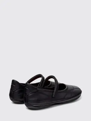 Camper Right Nina Leather Mary Jane Flats With Velcro Strap