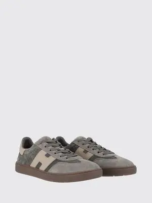 Hogan Cool Suede Calfskin Trainers With Side H Logo