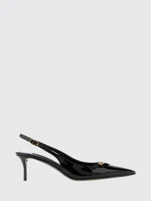 Dolce & Gabbana Patent Leather Slingback Pumps With Dg Monogram
