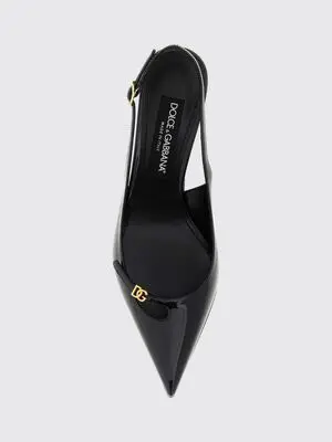 Dolce & Gabbana Patent Leather Slingback Pumps With Dg Monogram