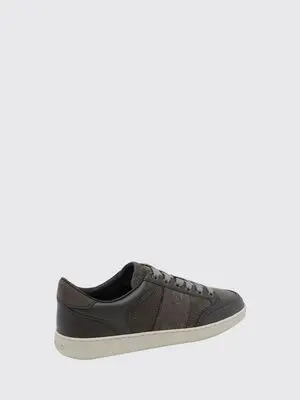 FERRAGAMO Gancini Low-top Sneakers In Calfskin And Nubuck Leather