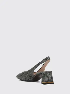 COCCINELLE Python-print Leather Slingbacks With Mid Heel