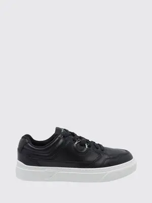 FERRAGAMO Calfskin Leather Sneakers With Gancini Logo And Perforated Toe