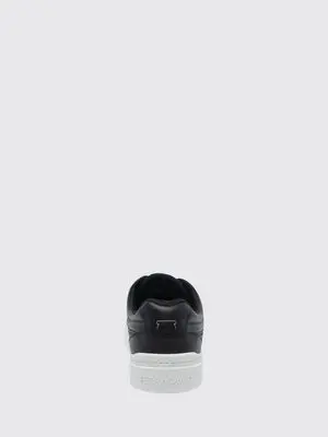 FERRAGAMO Calfskin Leather Sneakers With Gancini Logo And Perforated Toe