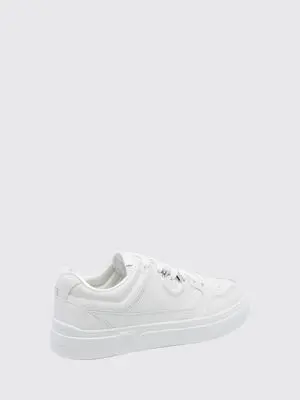 FERRAGAMO Calfskin Leather Sneakers With Gancini Logo And Perforated Toe