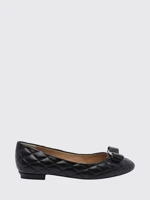 FERRAGAMO Varina Quilted Nappa Ballet Flats With Bow Detail