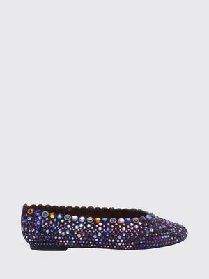 Kurt Geiger Crystal-embroidered Leather Ballet Flats