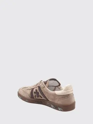 Premiata Bonnie Leather And Suede Sneakers With Maxi Side Logo