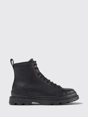 Camper Brutus+ Calfskin Combat Boots With Side Zip