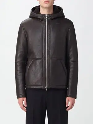 DONDUP Hooded Leather Jacket