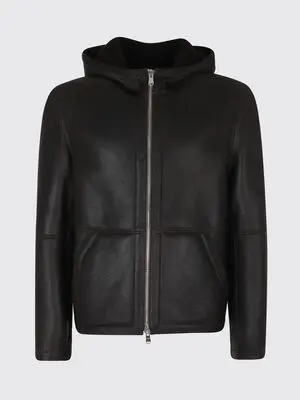 DONDUP Hooded Leather Jacket