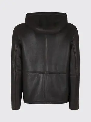 DONDUP Hooded Leather Jacket