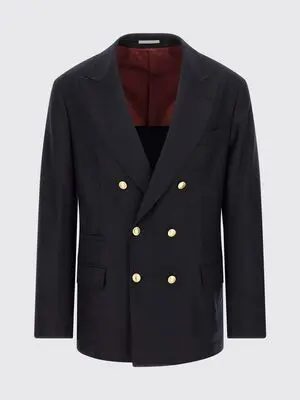 Brunello Cucinelli Slim Fit Double-breasted Wool And Cashmere Blazer