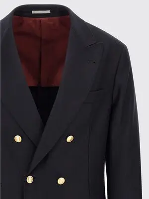 Brunello Cucinelli Slim Fit Double-breasted Wool And Cashmere Blazer