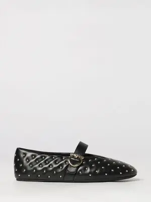FERRAGAMO Gancini Buckle Studded Nappa Mary Jane Flats