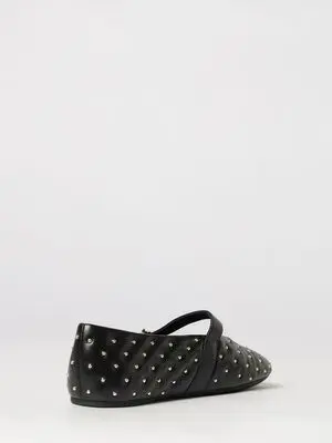 FERRAGAMO Gancini Buckle Studded Nappa Mary Jane Flats