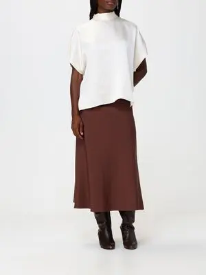 Brunello Cucinelli Silk Blouse With Tie Detail - Beige