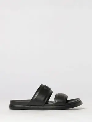 FERRAGAMO Embossed Gancini Logo Rubber Flat Sandals