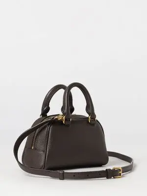Valentino Garavani Vlogo Signature Mini Boston Bag In Grained Leather - Brown