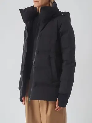 Herno A-shape Short Down Jacket In Quilted Nylon With Removable Hood