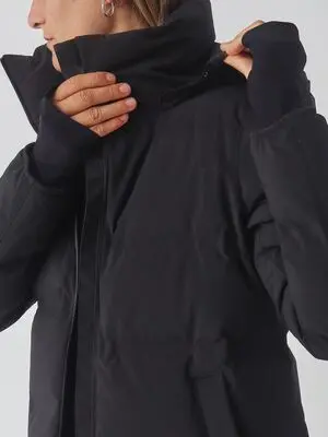 Herno A-shape Short Down Jacket In Quilted Nylon With Removable Hood