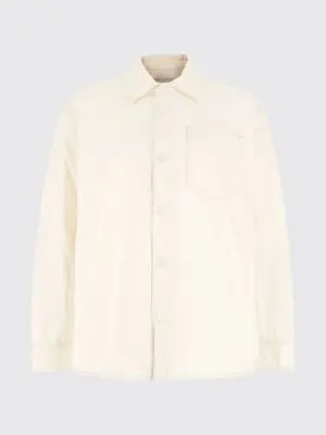 AMI Paris Cotton Denim Shirt Jacket With Patch Pockets