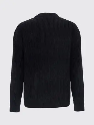 Emporio Armani Cotton Blend Crewneck Jumper With Tone-on-tone Logo