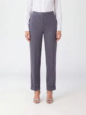 SEMICOUTURE Cropped Slim Fit Trousers