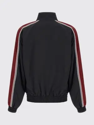 Versace Technical Fabric Zip-up Sweatshirt With Contrast Logo