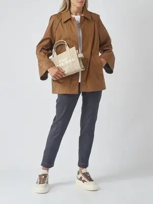 Max Mara Short Relaxed-fit Technical Fabric Trench Coat - Hazel