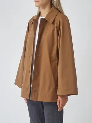 Max Mara Short Relaxed-fit Technical Fabric Trench Coat - Hazel