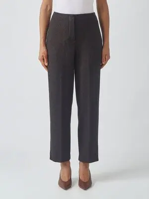Max Mara High-waisted Straight Cropped Trousers In Viscose Blend