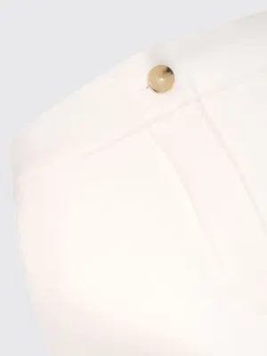 Max Mara Mid-rise Slim-fit Cropped Technical Jersey Trousers - White