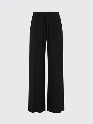 Max Mara Wide-leg Jersey Drawstring Waist Trousers - Black