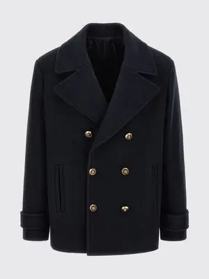 Balmain Double-breasted Virgin Wool Blend Caban Coat