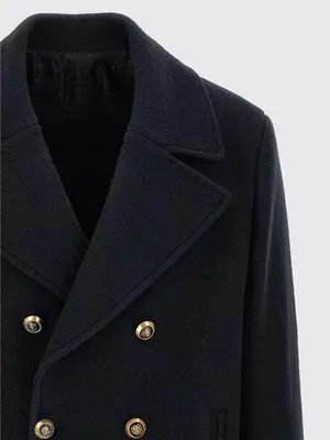 Balmain Double-breasted Virgin Wool Blend Caban Coat