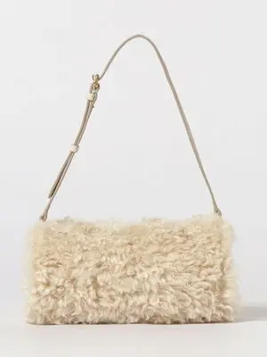 Stella McCartney Shearling Shoulder Bag - Beige