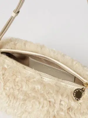 Stella McCartney Shearling Shoulder Bag - Beige