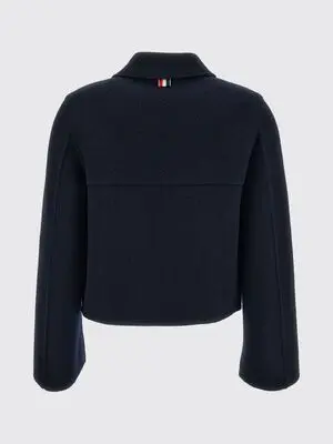 Thom Browne Single-breasted Short Coat In Pure Virgin Wool With Patch Pockets
