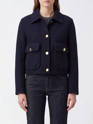 Thom Browne Thom Browne Single-Breasted Short Coat In Virgin Wool Navy