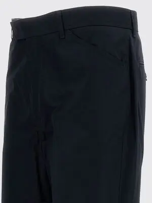 Thom Browne Slim Fit Cotton Tailored Trousers With Mid-rise Waist