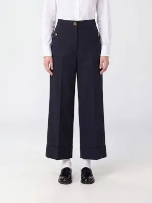 Thom Browne High-waisted Wide-leg Cropped Trousers In Virgin Wool