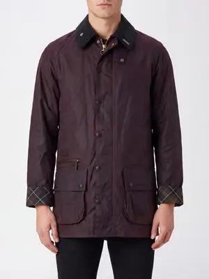 Barbour Beaufort Windproof Waxed Cotton Jacket With Velvet Collar