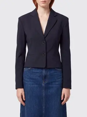 Pinko Slim Fit Single-breasted Crêpe Blazer - Blue