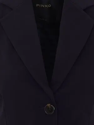 Pinko Slim Fit Single-breasted Crêpe Blazer - Blue