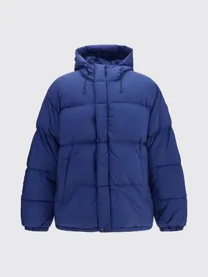 Canada Goose Quilted Down Jacket With Logo Patch - Navy